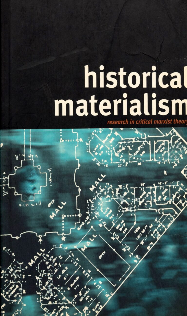 Volume 3, Issue 1, 1998 - Historical Materialism